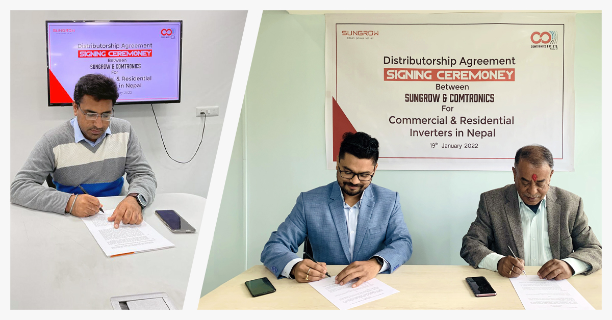 Sungrow Establishes a New Distribution Partnership with Comtronics Pvt. Ltd. in Nepal | SUNGROW